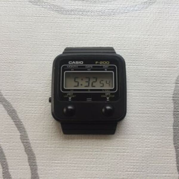 Casio f-200 vintage watch module 55-japan r year 1978 | WatchCharts ...