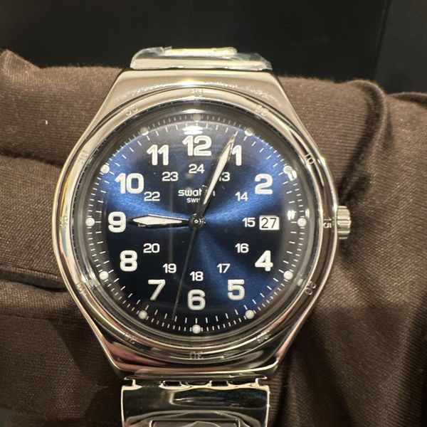 Swatch Blue Boat Stainless Steel Men's Watch YWS420G | WatchCharts ...