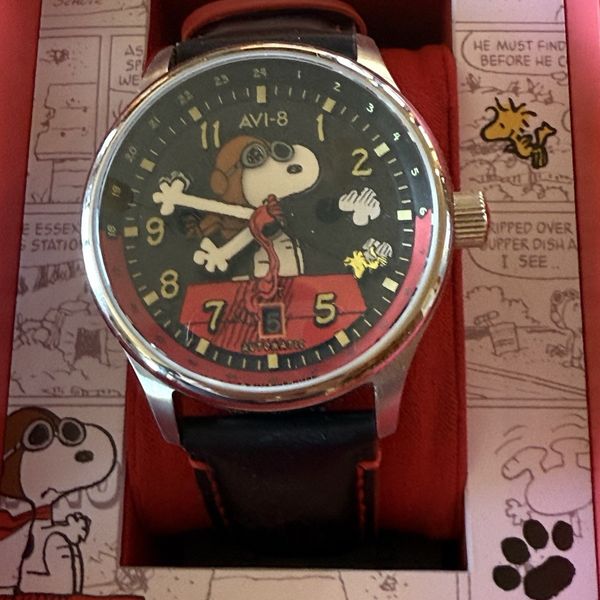 AVI-8 Kent GMT Peanuts/Snoopy Flying Ace Limited Edition - Doghouse Red ...