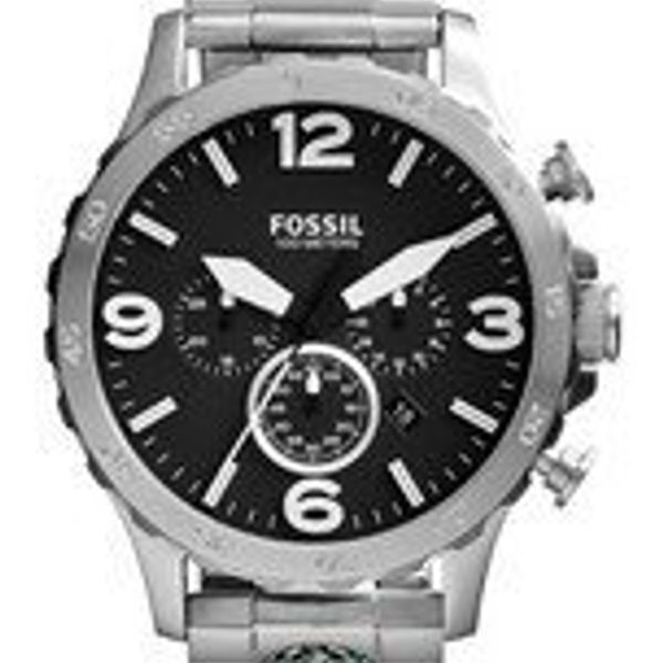 FS: Fossil Nate Chronograph Black Dial JR1490 Men's Watch FREE ...