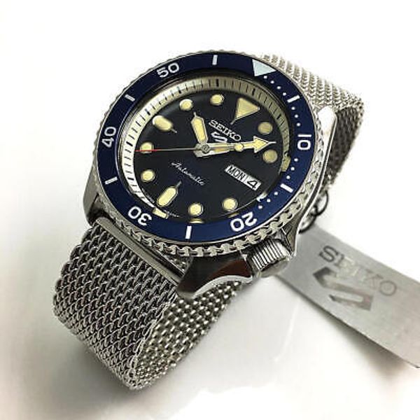 Men's Seiko 5 Diver's Automatic Mesh Steel Watch SRPD71K1 SRPD71 ...