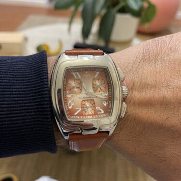 TechnoMarine Red Square Watch RSQC26 quartz chronograph 42mm mens Swiss ...