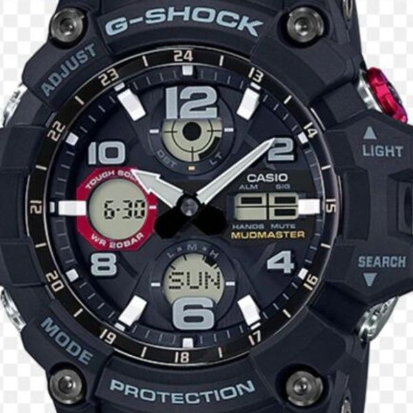 Casio G-shock GSG-100-1A8DR Master of G Series MUDMASTER Solar Red Band ...