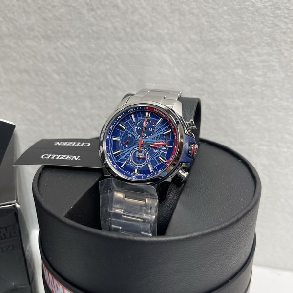 Citizen Marvel Spider-Man Eco-Drive Chronograph Blue Dial Men's Watch ...