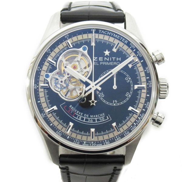 [Used] Zenith Chronomaster Open Power Reserve Watch Watch Men's Stainless Steel (SS) x Leather ...