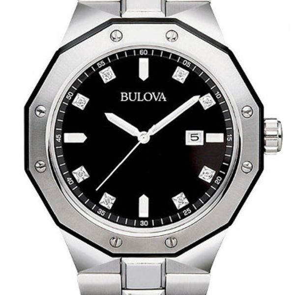 Not yet released in Japan Bulova 8p Diamond Men's Watch Watch BULOVA ...