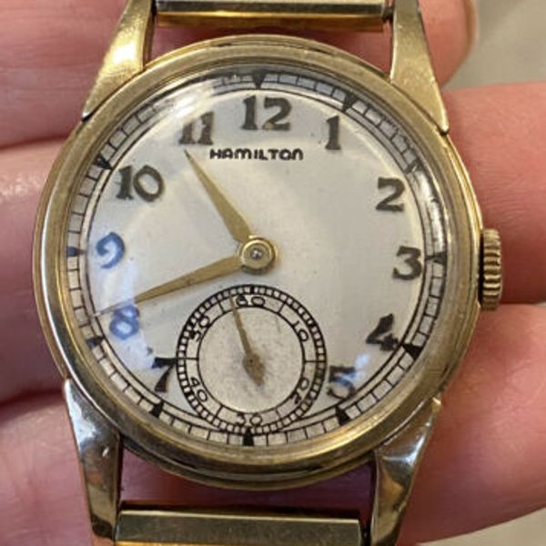 1938 HAMILTON ENDICOTT 17 Jewels, 987A Movement 10K GF Men’s Watch 10K ...