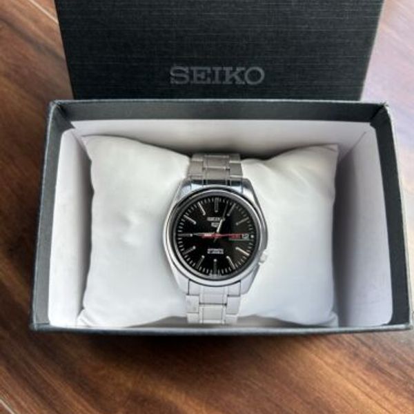 Seiko 5 Sports SNKL45 Men's Black Sunburst Datejust Automatic Watch ...