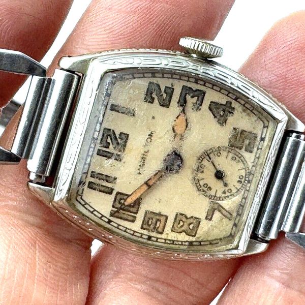 Rare 1920's HAMILTON Original Dial WWI Manual Wind 987 ORIGINAL ...