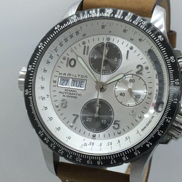 HAMILTON KHAKI X-WIND VALJOUX 7750 CHRONOGRAPH H776260 BOX & PAPER + 2 ...