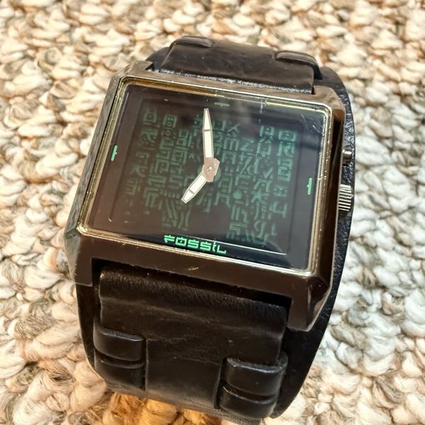 RARE Fossil Watch Jr8340 THE MATRIX MOVIE All original working New ...