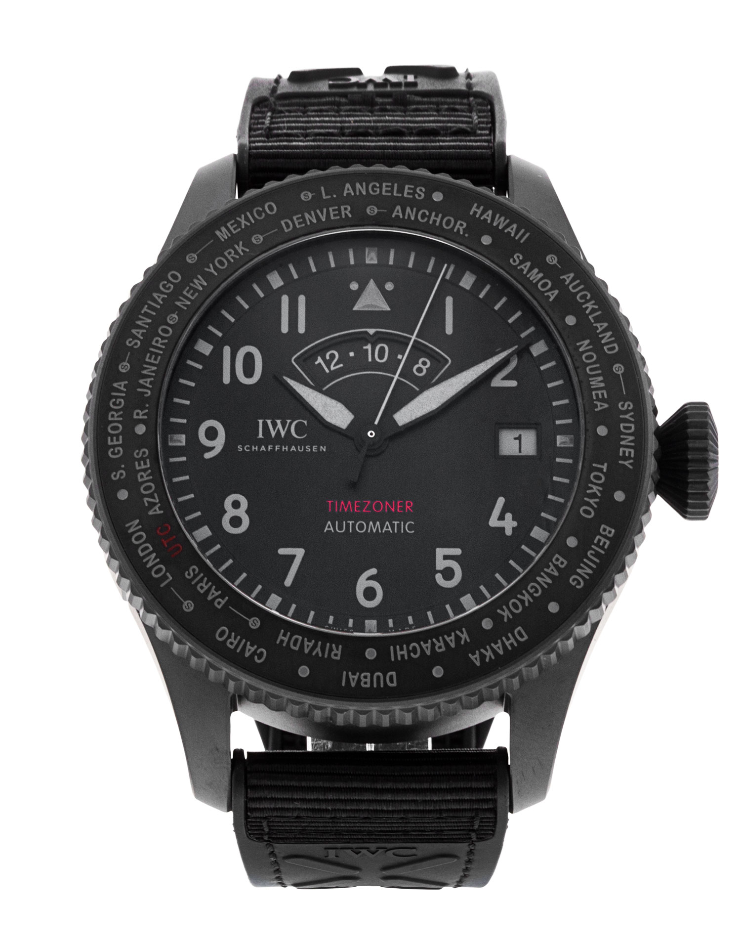IWC Pilot’s Watch Timezoner Top Gun Ceratanium (395505) Market Price ...