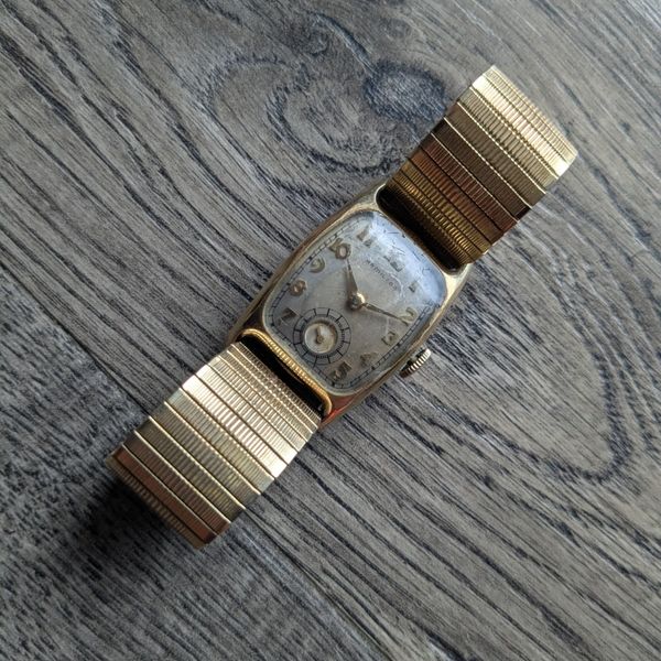 Vintage HAMILTON 14K Gold Filled Case with Speidel Band RUNS ...