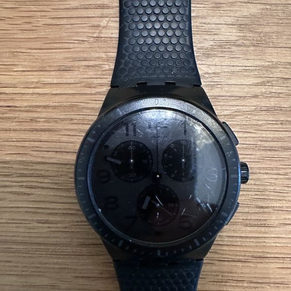 swatch watch mens chronograph Black | WatchCharts Marketplace
