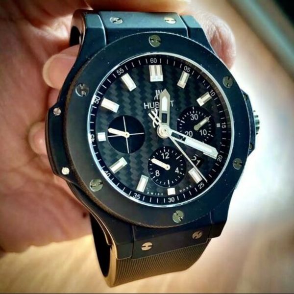 Hublot Big Bang Automatic Chronograph Black Magic Black Dial Carbon ...
