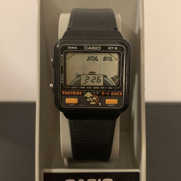 RARE - Hard to find! Casio Game Watch Tortoise F1 Race GT-6 Vintage ...