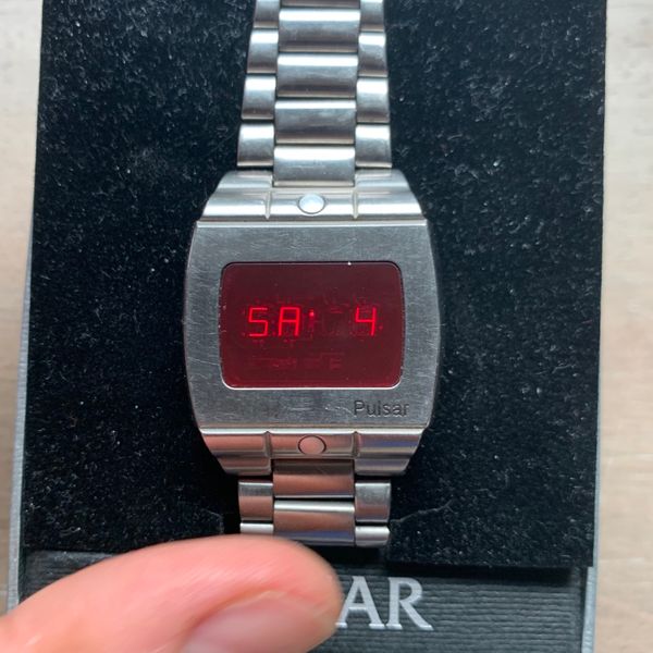 [WTS] Late 1970s Pulsar 3502-2 Mens Sport Stainless Steel LED Watch ...