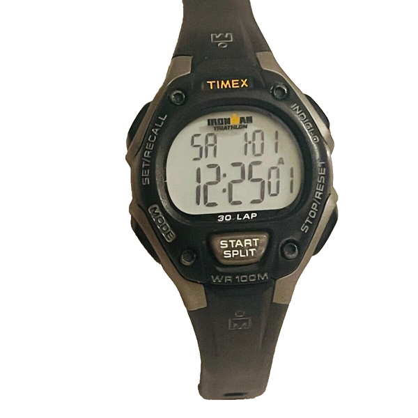 Timex Ironman WR100M Black Unisex 30 Laps Digital Water Resistant ...