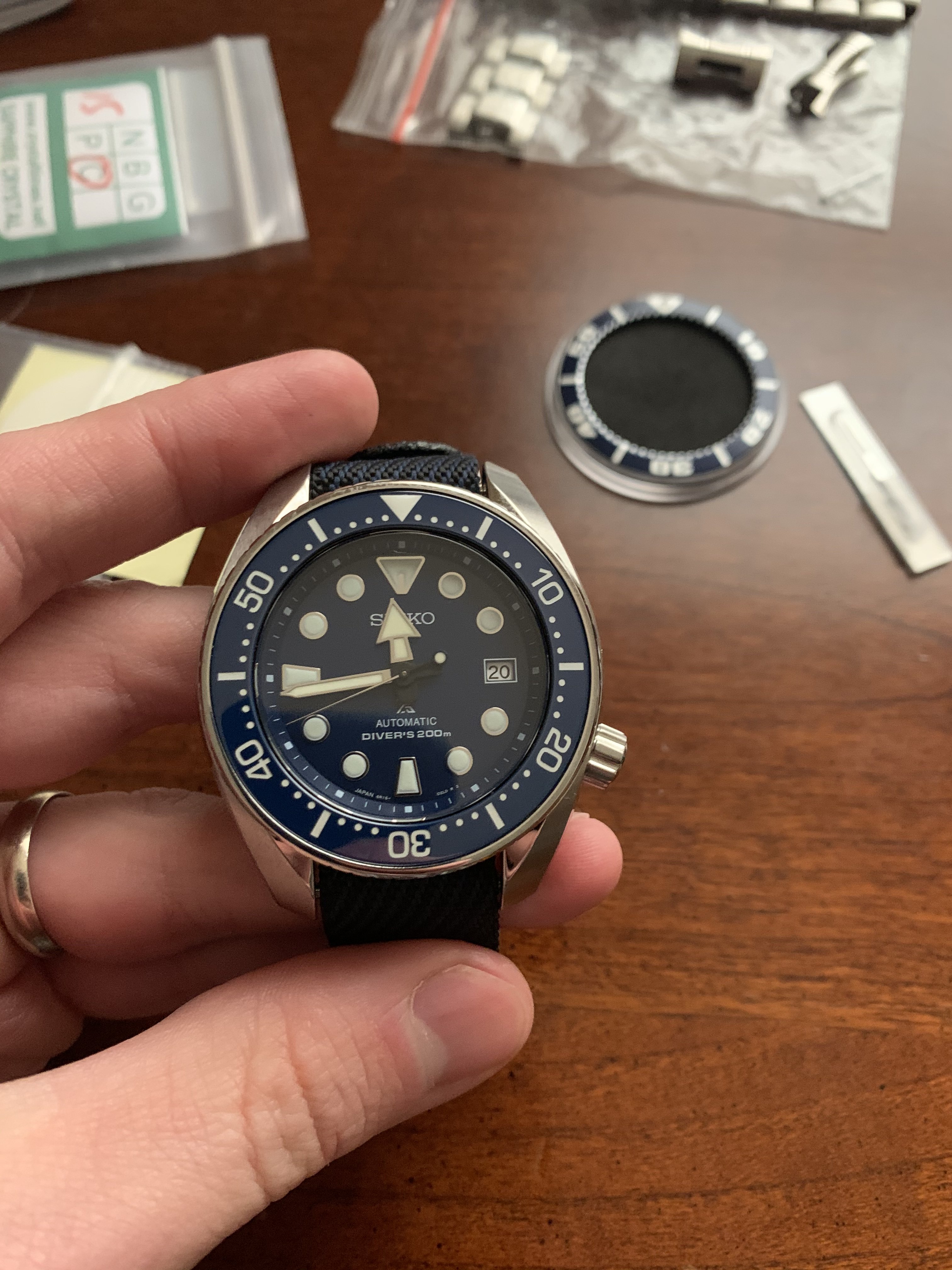 FS: Seiko Sumo Mod SBDC033 Blumo - Lumed Ceramic Bezel Insert, Prospex ...