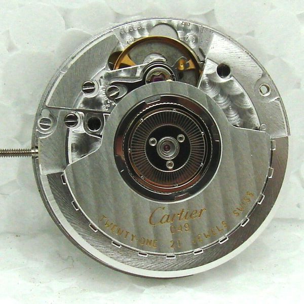 CARTIER MOVEMENT CALIBER 049 MECHANICAL AUTOMATIC DATE. BLACK ...