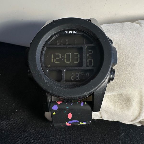 Nixon The Unit Watch All Black Confetti *Rare* | WatchCharts Marketplace