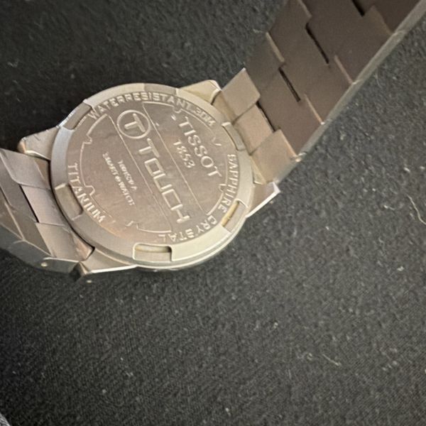 Tissot T-Touch Titanium Wristwatch Black Dial Compass Chronograph ...