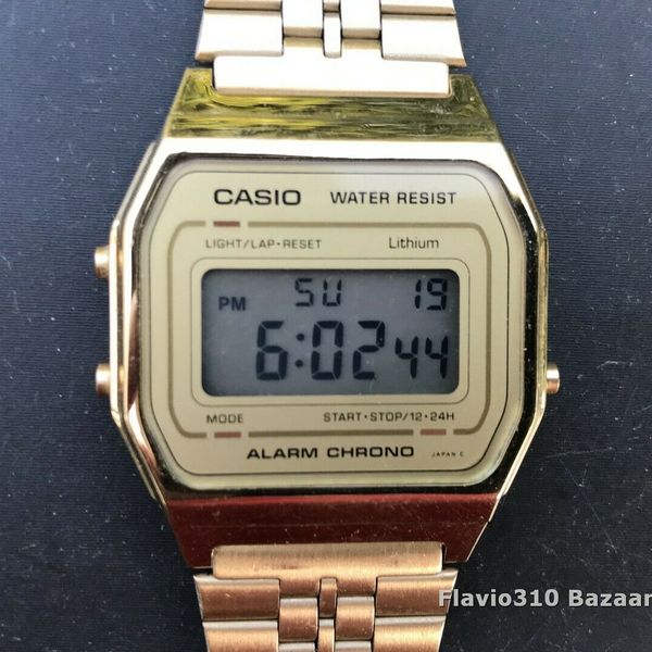 Very Rare 1989 CASIO A-153W (587) Japan C Gold Tone 33mm Watch - New Battery | WatchCharts ...