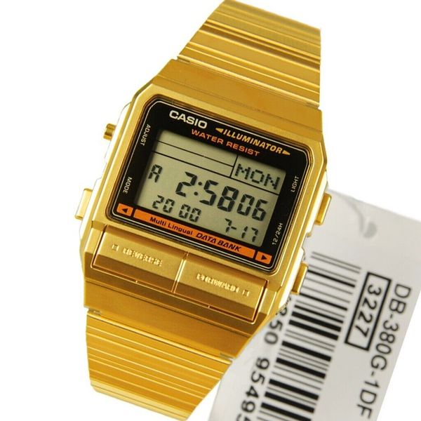 Brand NEW Casio DB-380G-1D Gold Series Data Bank Vintage Unisex Watch ...