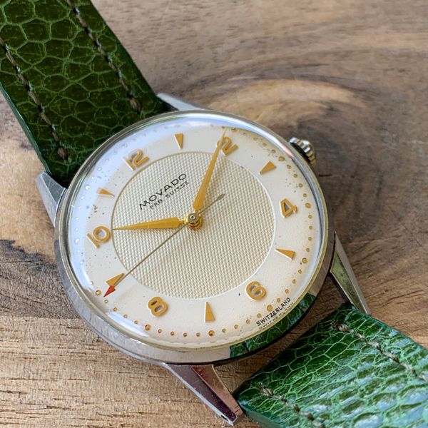 [WTS] 1950s Movado Hand Wind 261A Movement, Ostrich Leg Strap ...