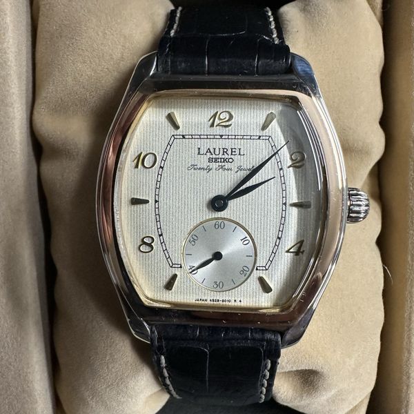 SEIKO Laurel 4S28-5010 R1 Small seconds Hand Winding Men Watch 18k ...