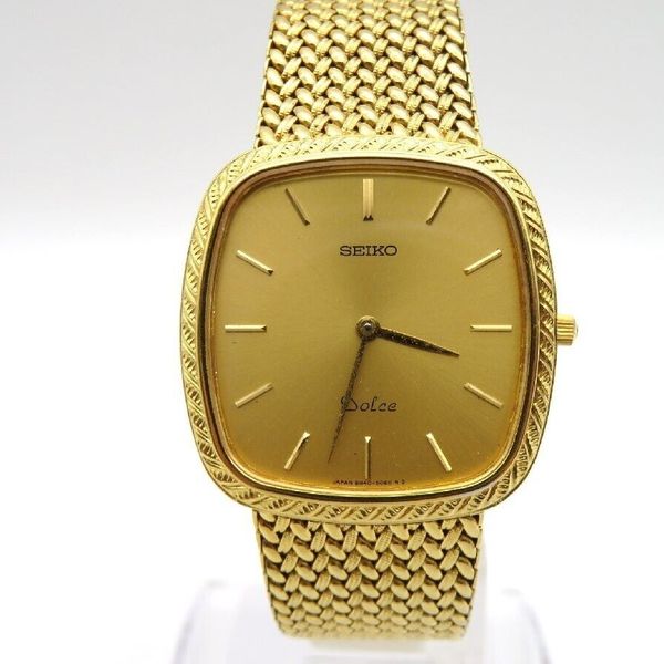 [Near MINT] Vintage SEIKO Dolce 8N40-5040 Gold Dial Men's Quartz From JAPAN | WatchCharts ...