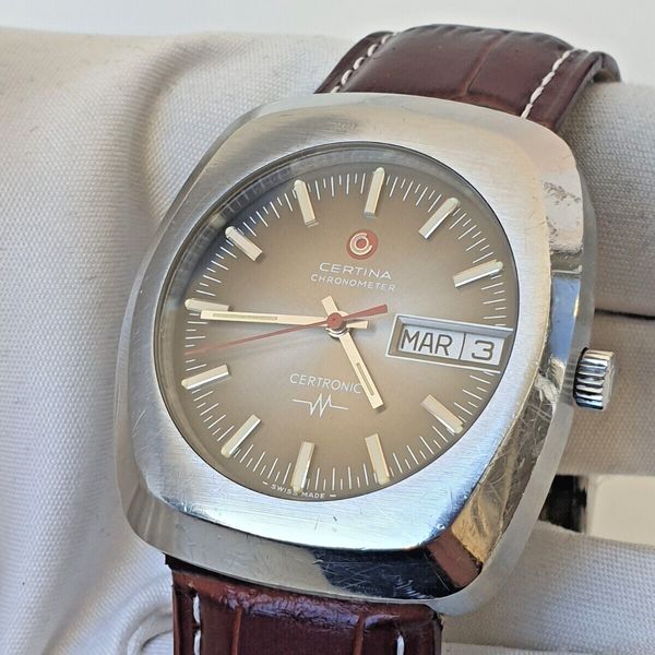 Vintage CERTINA Chronometer Certronic ESA 9164 Tuningfork day date ...