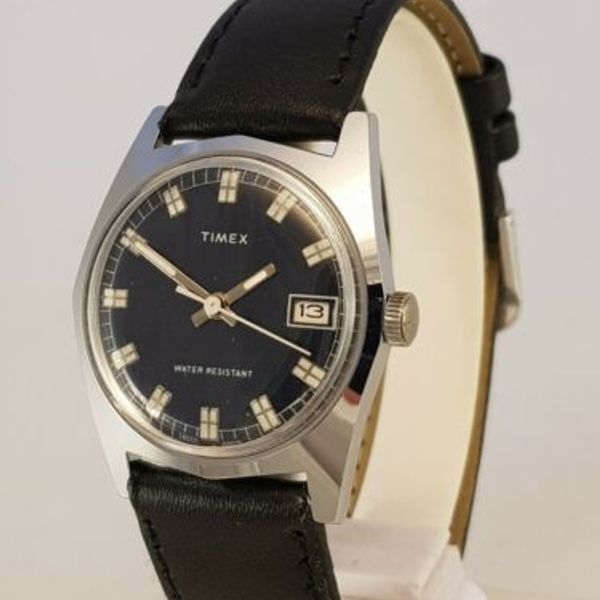 VINTAGE 1976 BRITISH TIMEX SPRITE 24550-02576 RARE BLUE DIAL M25 ...