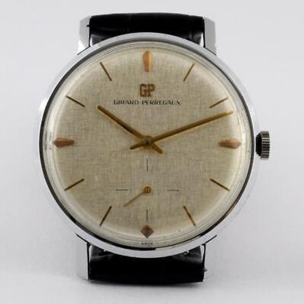 VINTAGE GIRARD PERREGAUX ORIGINAL CROSSHATCH DIAL MANUAL WIND GENTLEMAN ...