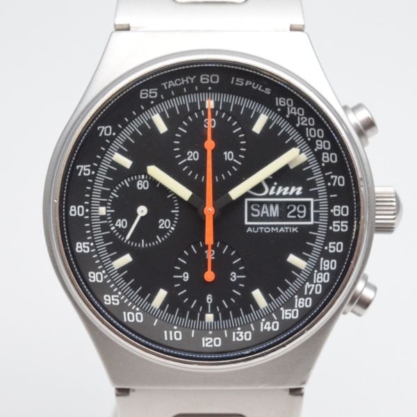 SINN Jin 144.M.SA Chronograph Day-Date Automatic Black Dial Stainless ...