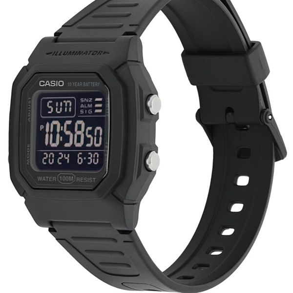 Casio W800H-1BV, Chronograph Watch, 100 Meter, Alarm, Date, 10 Year ...