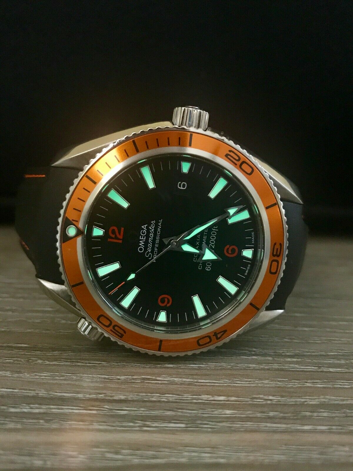 OMEGA SEAMASTER PLANET OCEAN 2909.50.82 AUTOMATIC CO-AXIAL W RUBBER ...
