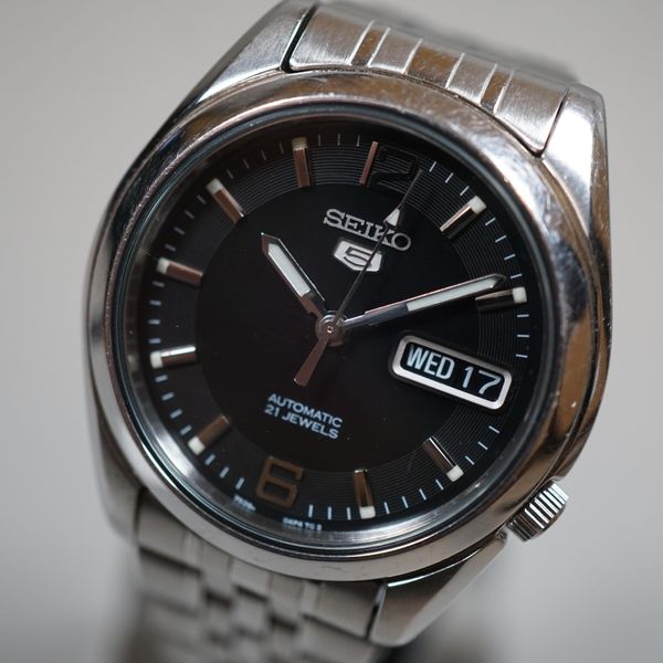 [WTS] Seiko 5 SNK393 7S26 Black Textured Dial Automatic Watch - $95 ...