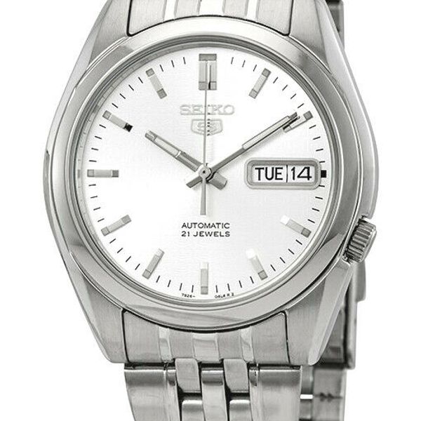 Seiko 5 Automatic SNK355 SNK355K1 Men See Through Day Date Stainless Steel Watch | WatchCharts ...