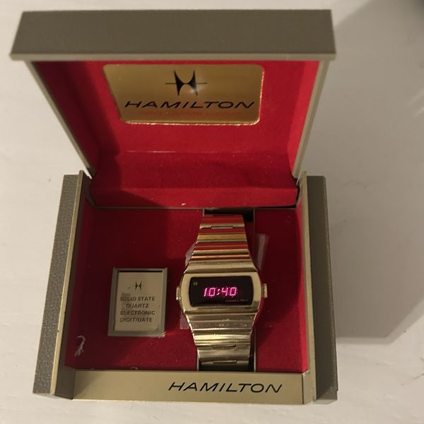 1970s Hamilton QED QTC 10K rolled gold watch. Pulsar 955 Kojak RUNS ...
