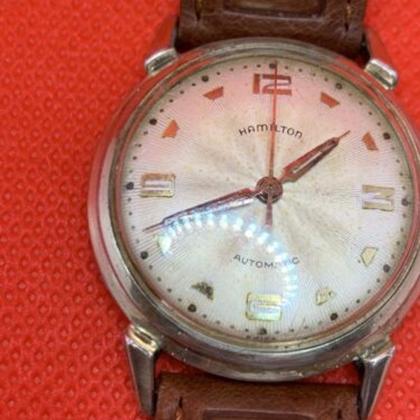 Hamilton 672 Mens Automatic Watch 17 Jewels ETA 1256 Plume Hands 1950's ...