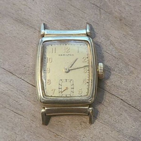 Mens Gents Hamilton 10k Gold Filled Wristwatch. Parts/repair. Not ...