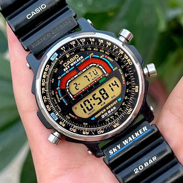 Orologio Uomo Vintage Casio Sky Walker Cronografo Digitale DW-401 ...