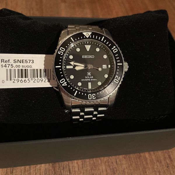 Seiko SNE573 38mm Solar Quartz Diver Sapphire Uncle Seiko Bracelet ...