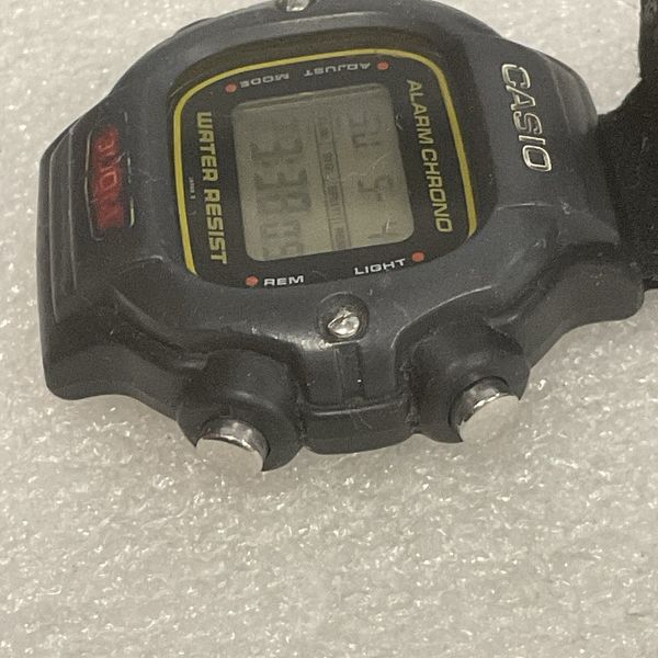 Casio DW-340 Vintage Diver's Watch 300m Digital With Worn Timex Band ...