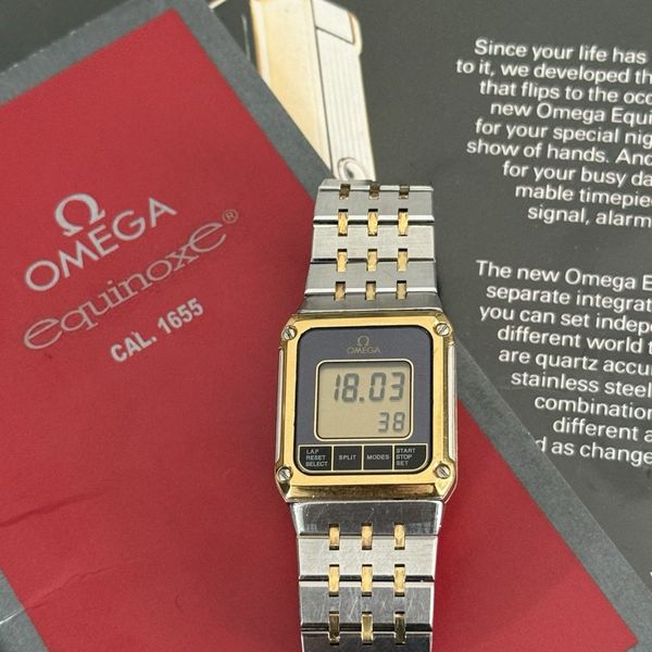 Rare Vintage Omega Equinoxe Reverso Two-Tone Ana-Digi Menâ s Watch ...
