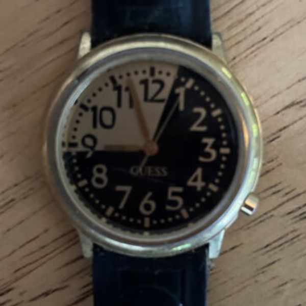 Vintage Guess Watch 1993 Japan Movt Water Resistant Needs Battery ...