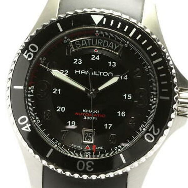 HAMILTON Khaki Navy Scuba H645150 Black Dial Automatic Men's Watch ...
