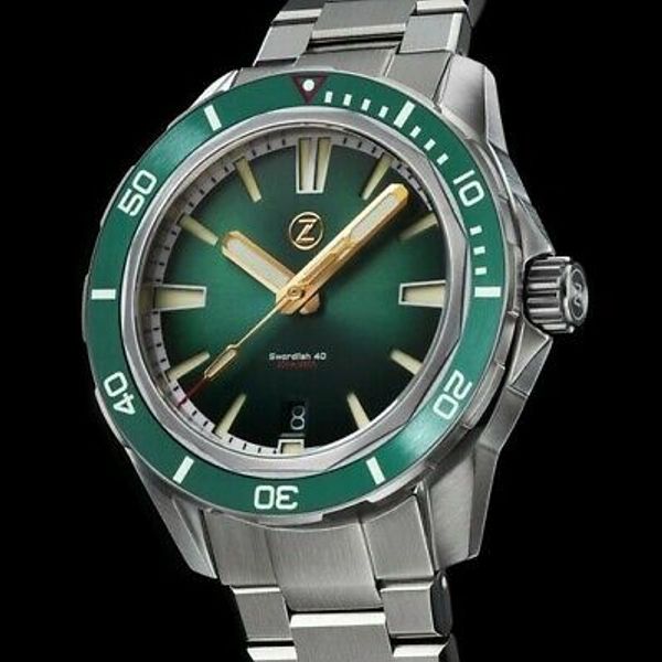 ZELOS SWORDFISH 40MM SS EMERALD GREEN - limited edition | WatchCharts ...