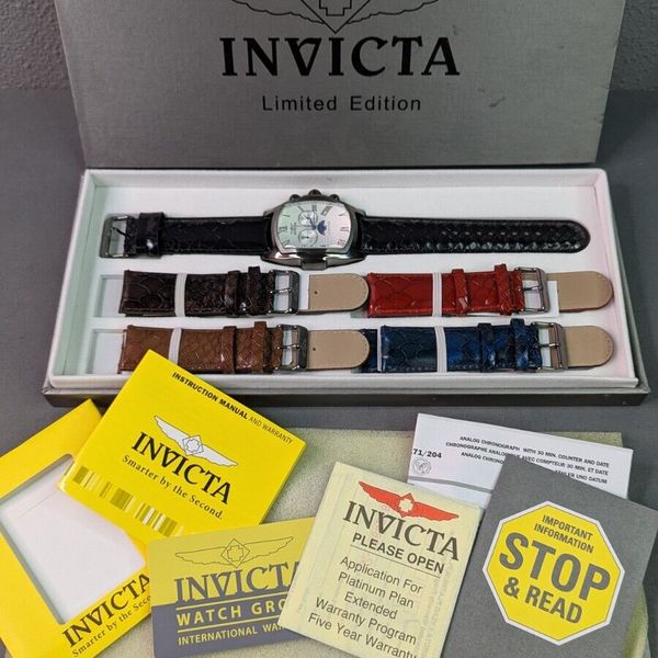 Invicta Lupah 19021 Limited Edition Moon Phase Date Chronograph ...